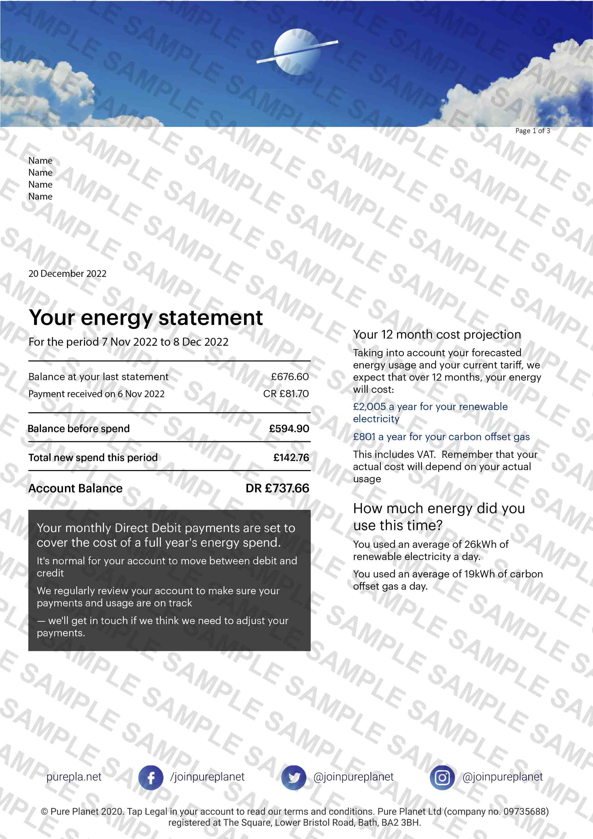 Replica Document Templates | Replacement Statements & Bills